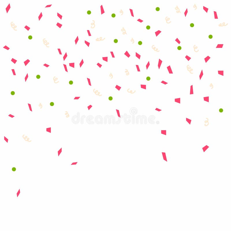 Confetti. Festive Confetti in Flat Style on a White Background Stock ...