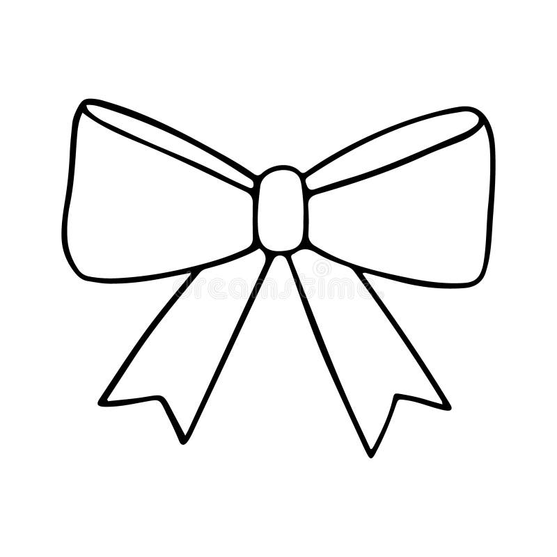 Hand Drawn Bows Doodle Element Stock Vector - Illustration of wedding ...