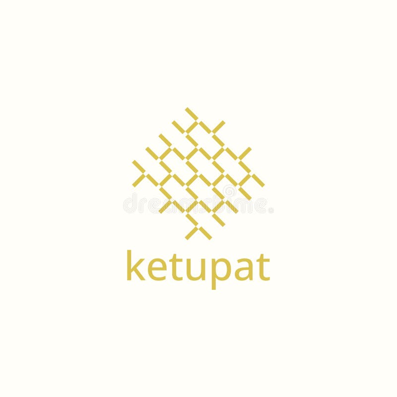 Unique Ketupat Logo from Line Stock Vector - Illustration of dumpling ...