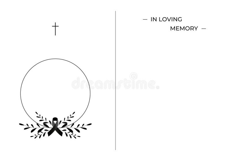 Funeral Vector Card. Empty Card Stock Vector - Illustration of memorial ...
