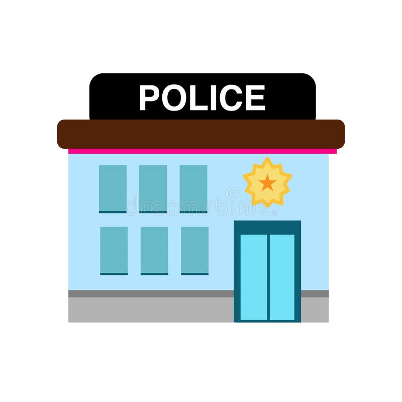 Police Station Icon. Flat Illustration of Police Station Vector Icon ...