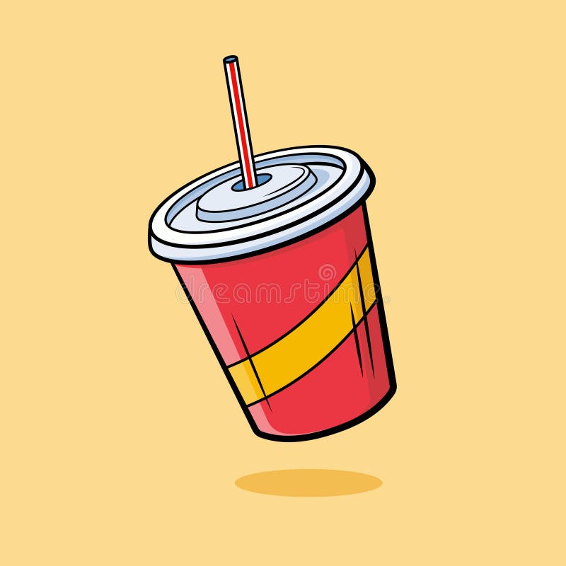 Soft Drink Cup Vector Illustration. Stock Vector - Illustration of soda ...