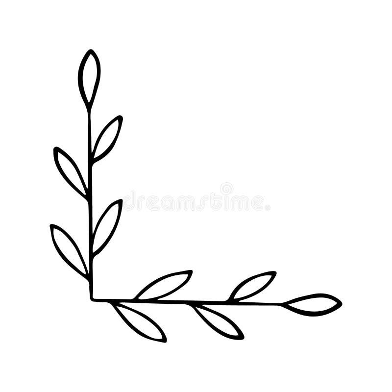 Corner Border Element stock vector. Illustration of header - 322959877