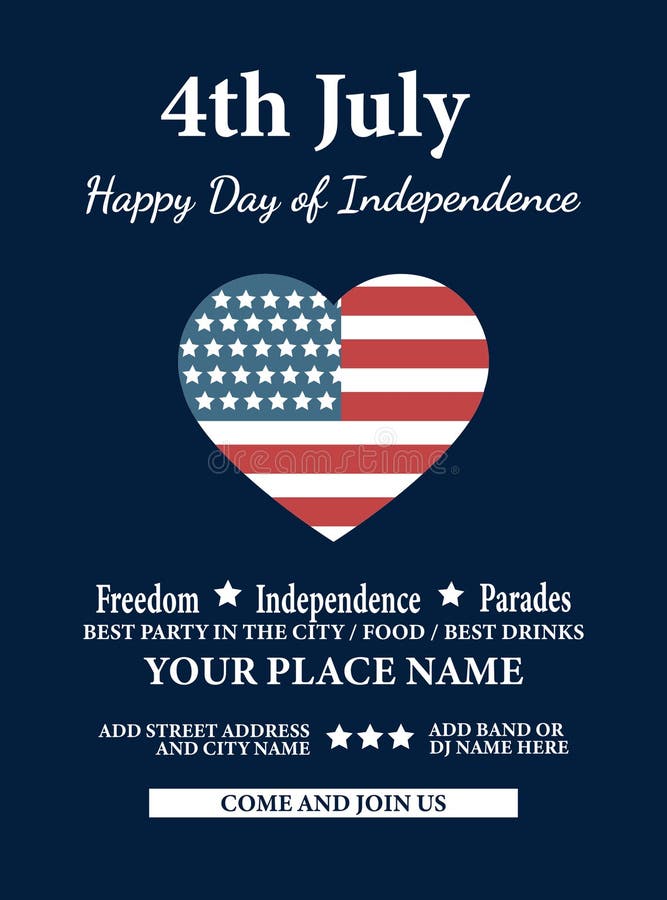 4th July Independence Day Party Poster Flyer Social Media Post Design ...
