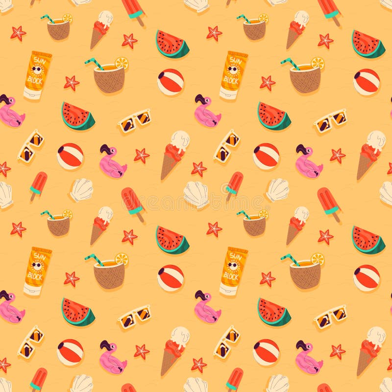Summer Patterns. Tropical Backgrounds with Leaves and Flowers. Summer ...