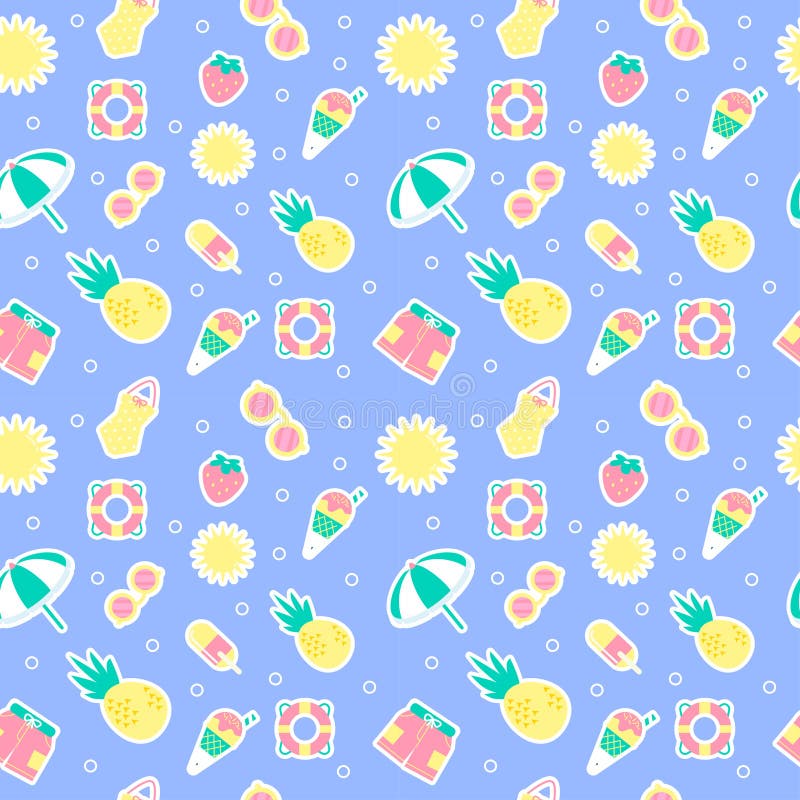 Summer Patterns. Tropical Backgrounds with Leaves and Flowers. Summer ...