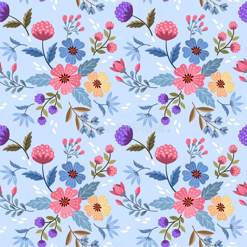 Spring Floral Pattern Floral Vintage Seamless Pattern. Stock Vector ...