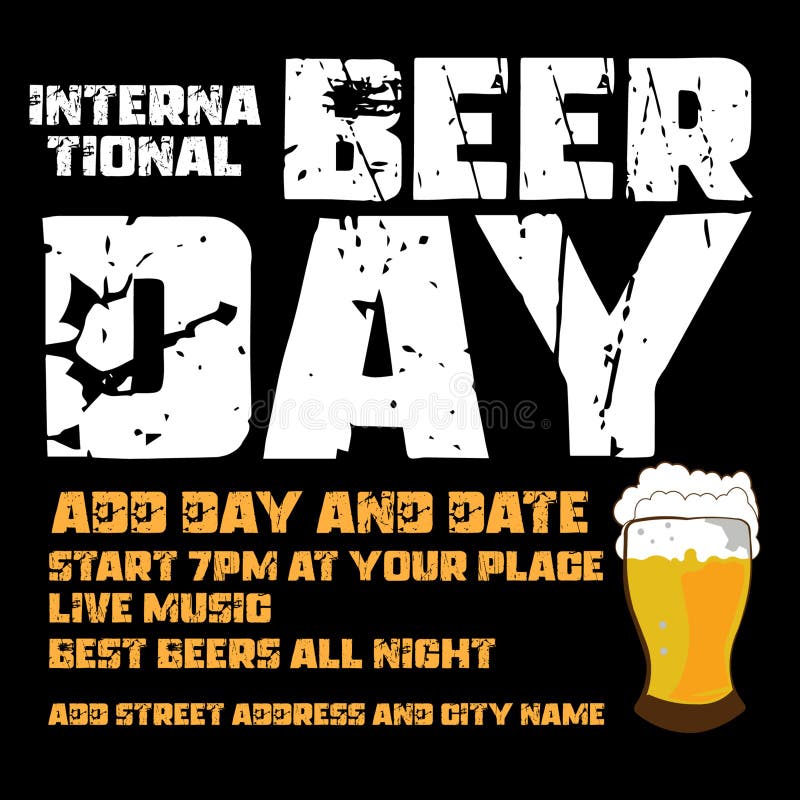 International Beer Day Celebration Poster Flyer Social Media Post ...