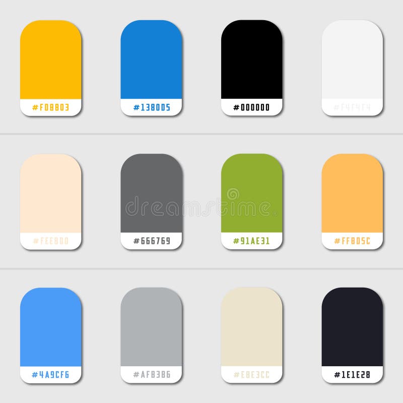 Vector Color Palette for Digital Design, Animation, and Packaging ...