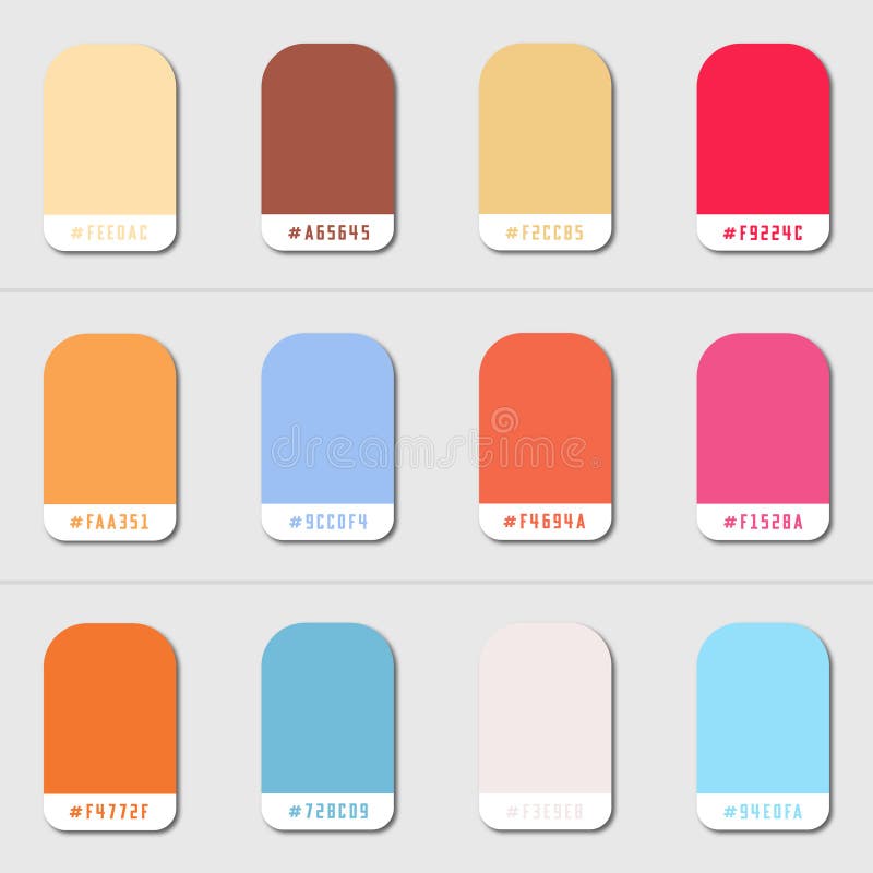 Vector Color Palette for Digital Design, Animation, and Packaging ...