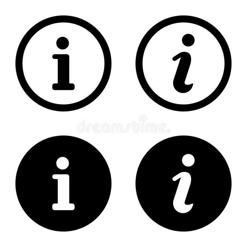 Info Icons Set. Information Icon Collection on White Background. Info ...