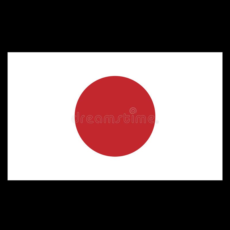 Japan Flag - a Flag with Red Circle in the Middle Stock Illustration ...