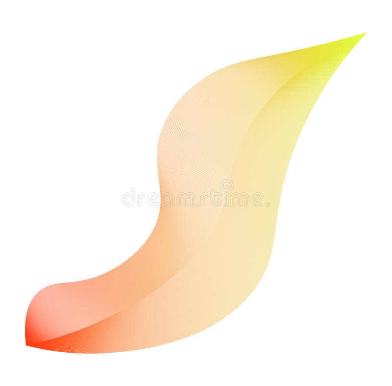 Abstract Color Gradient Wave Leaf Symbol Stock Illustration ...