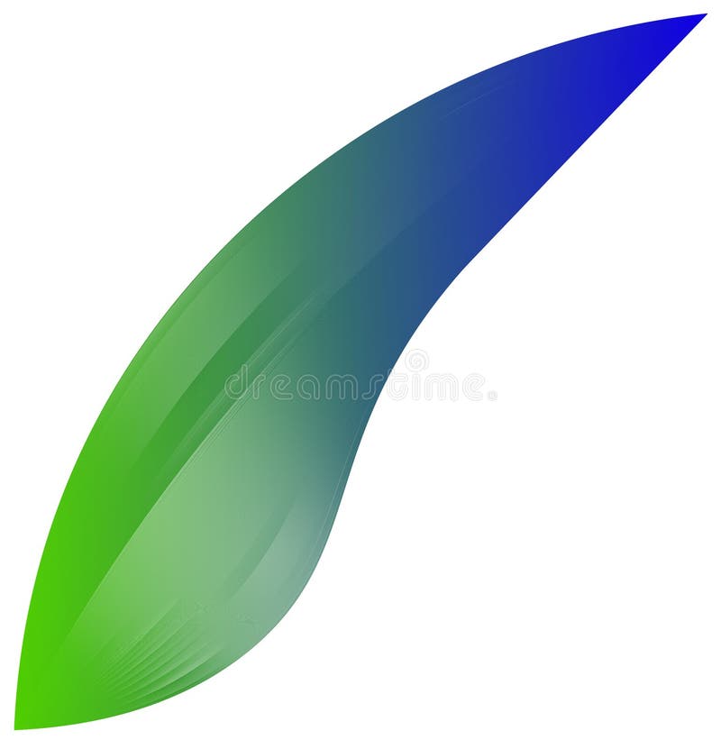 Abstract Color Gradient Wave Leaf Symbol Stock Illustration ...