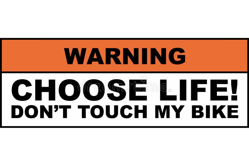 Funny Bike Warning Sticker Quote Vector Design Stock Illustration ...
