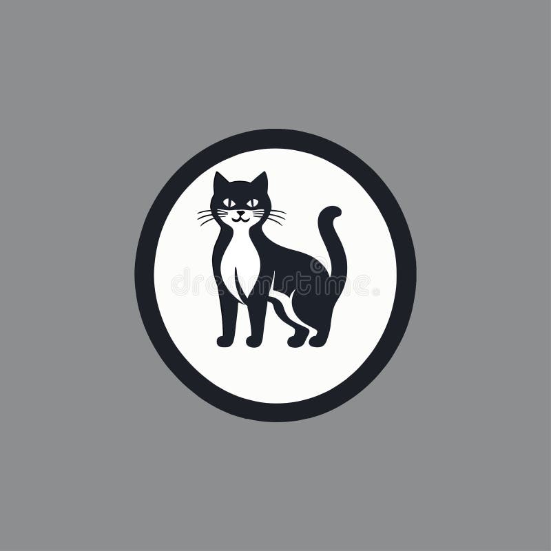 A Cat Logo Vector Image. Illustration of Kitten Silhouette Design for ...