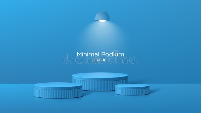 Minimal Podium Vector Eps File. 3d Podium Vector Design in Blue Colour ...