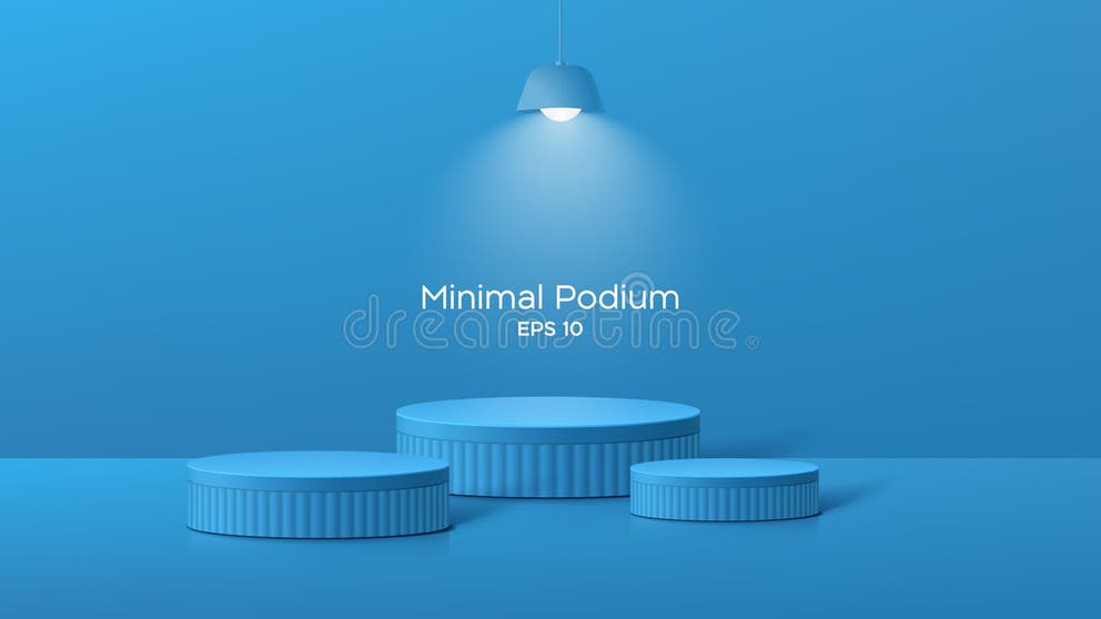 Minimal Podium Vector Eps File. 3d Podium Vector Design in Blue Colour ...