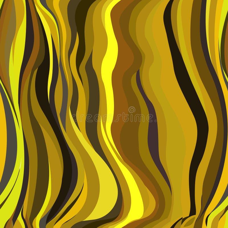 Abstract Wavy Background. Vector Illustration. Yellow and Brown Colors ...