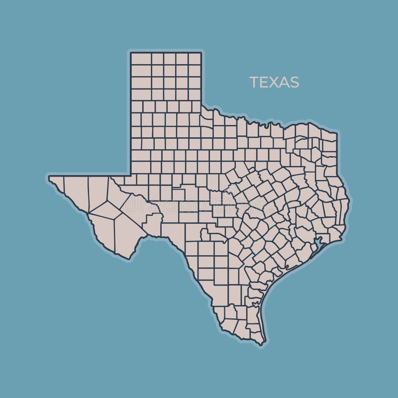 Texas Map with Muted Colors Stock Photo - Image of city, muted: 330136576