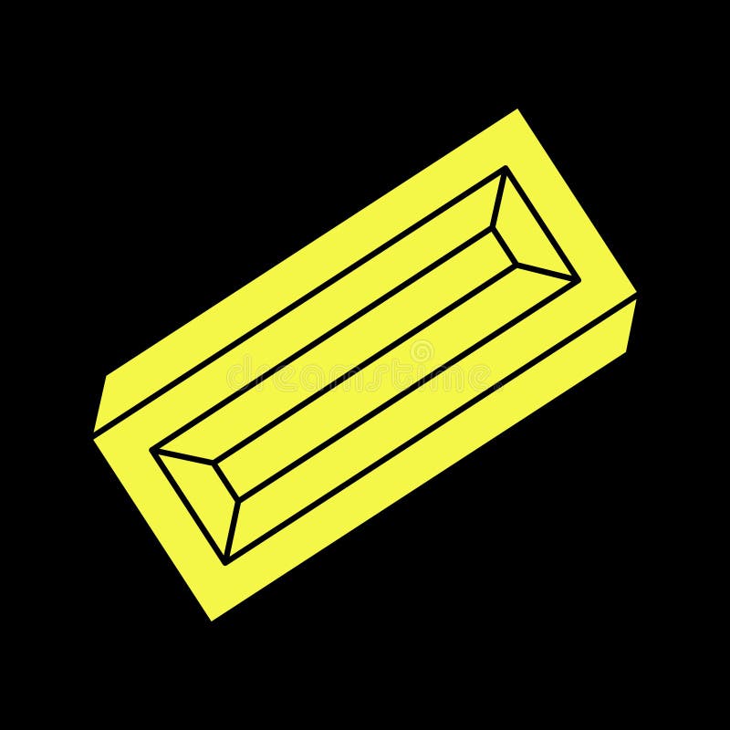 Optical Illusion. Impossible Shapes. Linear Infinite Object. Abstract ...