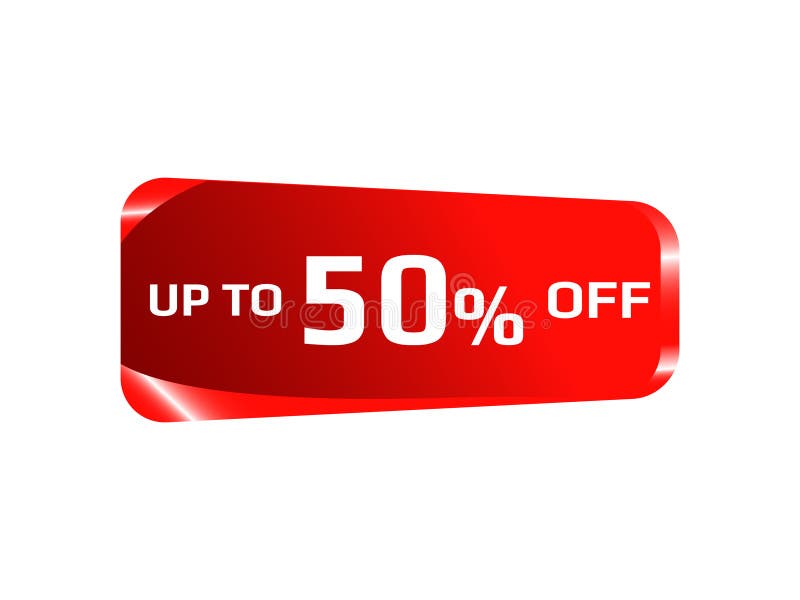 Up To 50 Percent Off Shopping Discount Offer Label Tag Sticker Vector ...