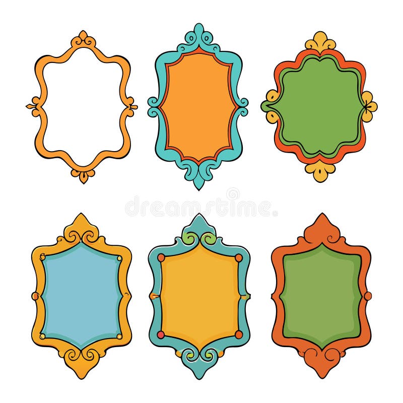 Vintage Sticker Label and Frame Vector Illustration. Stock Illustration ...