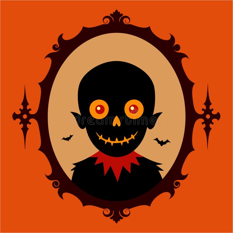 Vintage Style Creepy Halloween Frame Vector Illustration Stock Vector ...