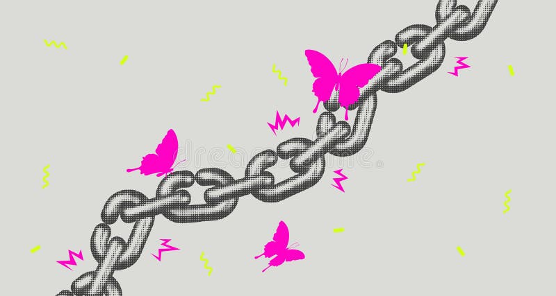 Y2k Retro Chain Background Design. Stock Vector - Illustration of ...