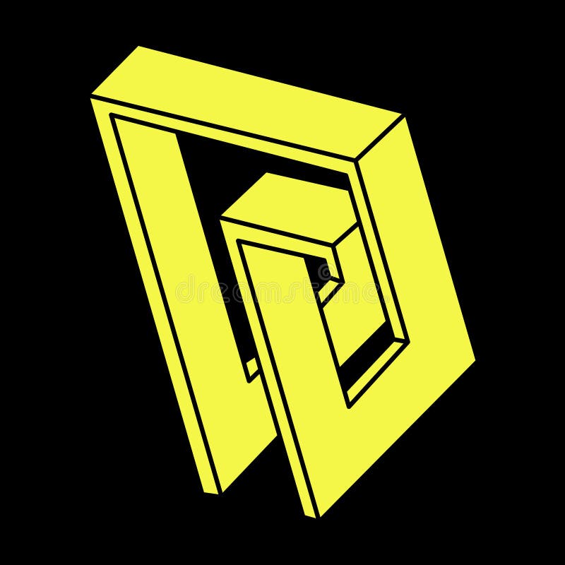 Optical Illusion Shapes. Optical Art Object. Impossible Figures. Escher ...