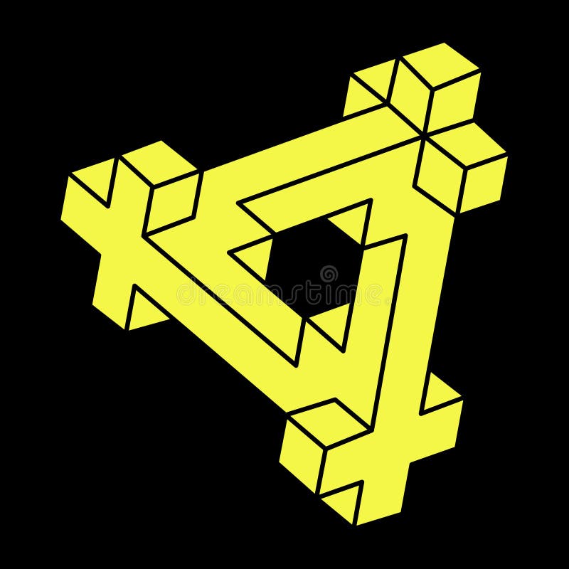 Optical Illusion. Abstract Eternal Geometric Objects. Impossible ...