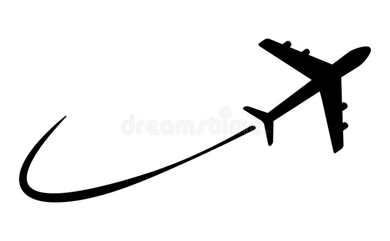 Airline or Airplane and Jet Flying Icons or Symbols Stock Illustration ...