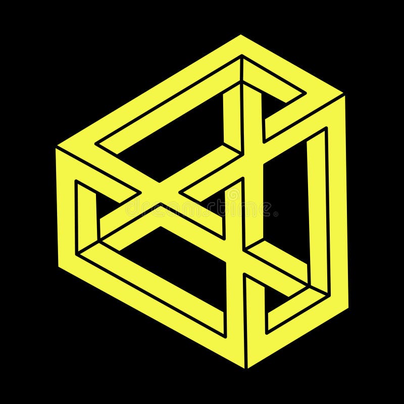 Impossible Optical Illusion Shapes. Optical Art Object. Geometry ...