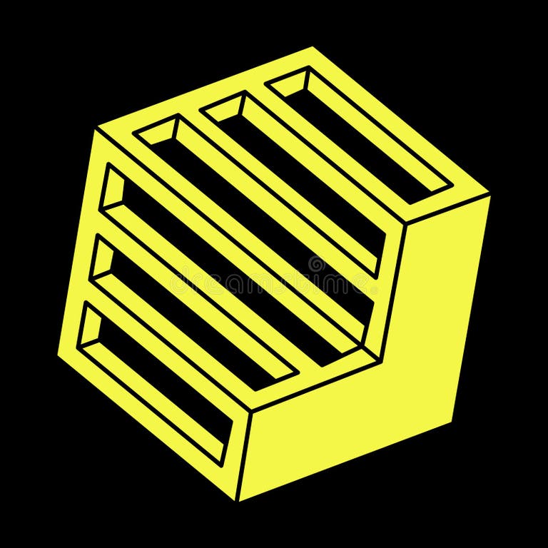 Optical Illusion Objects. Impossible Hexagon. Line Design. Impossible ...
