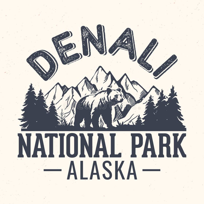 Denali National Park stock illustration. Illustration of design - 331380579