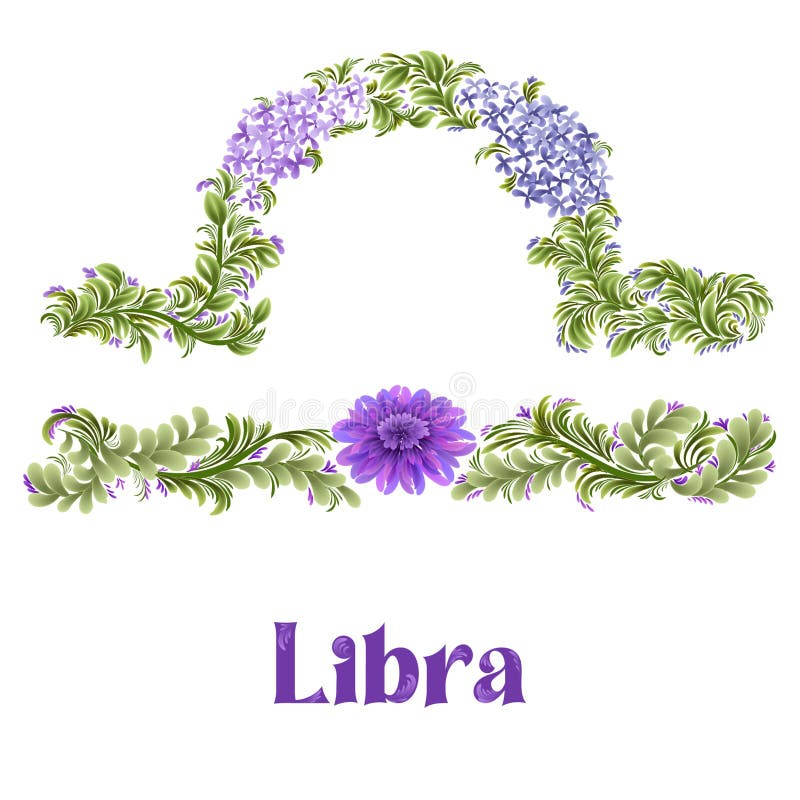 Libra. Zodiac Sign Stylized in Vector Stock Illustration - Illustration ...