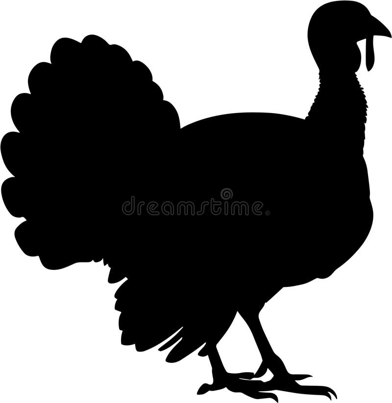 Wild Turkey Bird Silhouette Stock Illustration - Illustration of turkey ...