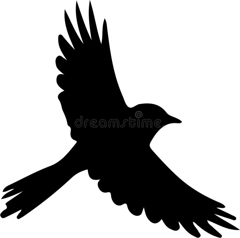Magpie Bird Silhouette Vector Stock Illustration - Illustration of ...