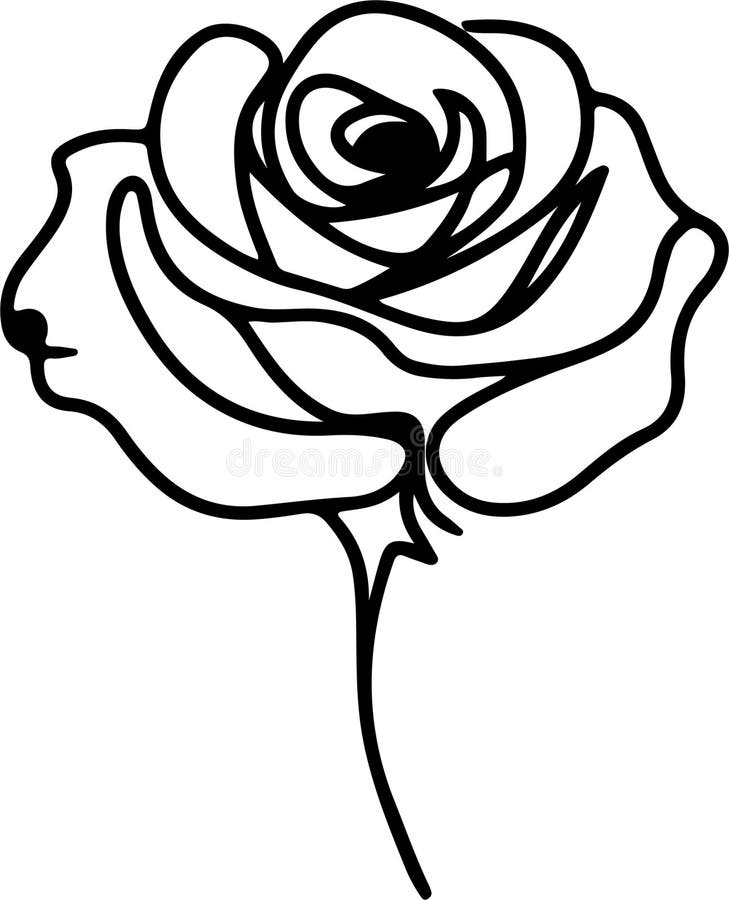 Single Rose Vector Stock Illustrations – 16,638 Single Rose Vector ...