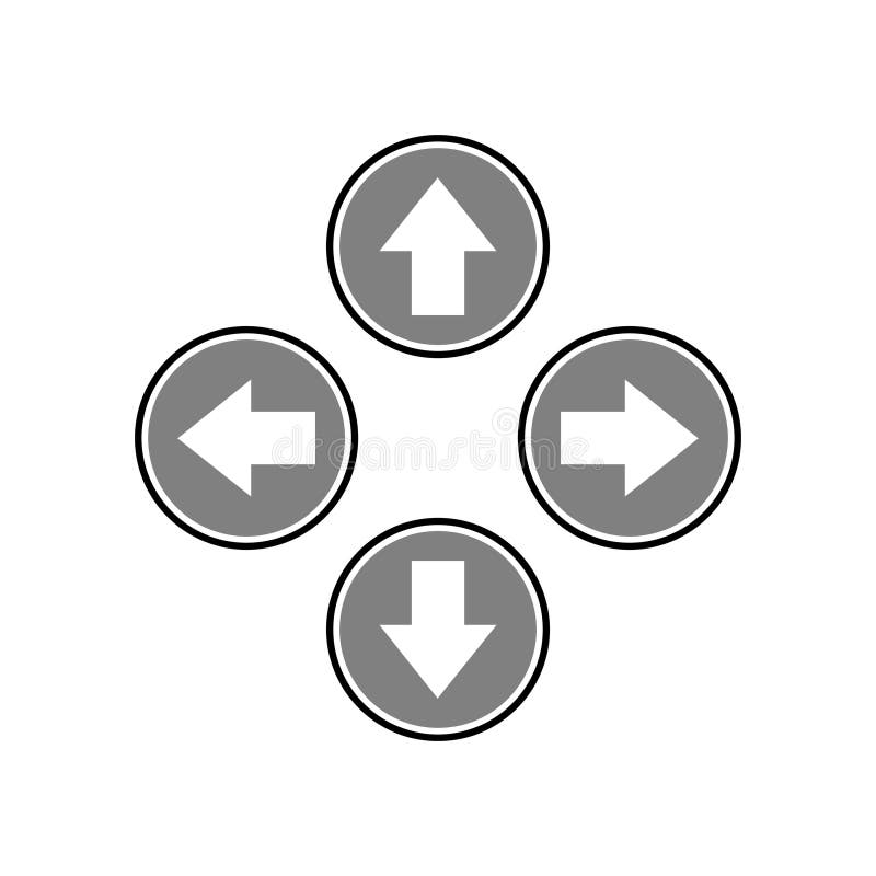 Arrow Navigation Icon. Arrow Sign. Direction Symbol Stock Vector ...