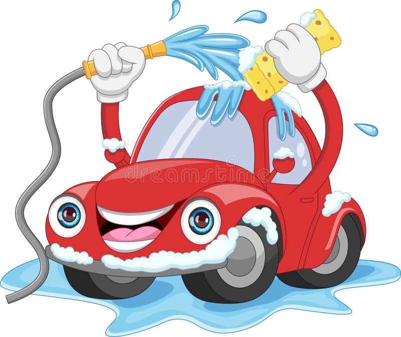 Car wash cartoon stock vector. Illustration of fresh - 332641159