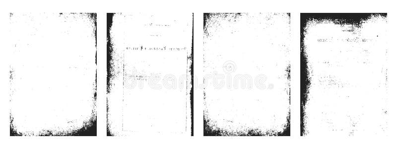 Vintage Old Paper Texture Set. Grunge Overlay Retro Backgrounds for ...