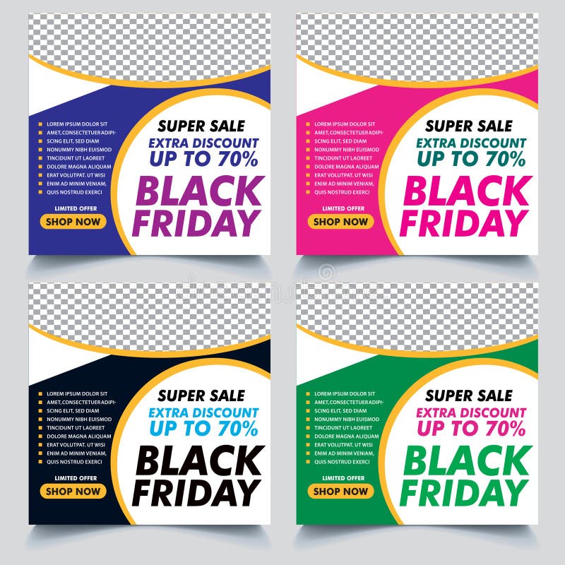 Black Friday Super Sale Extra Discount Advertisement Banner Design ...