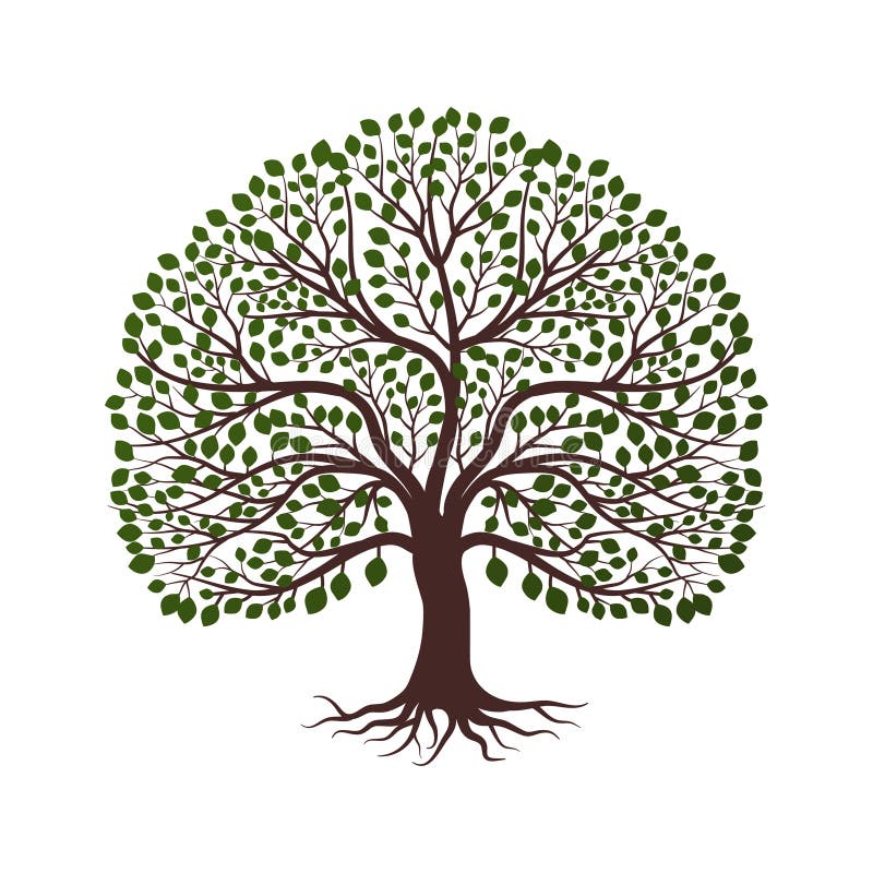 Oak Vector New Leaf Tree Icon Flat Vector. Fall Maple. Green Leaves