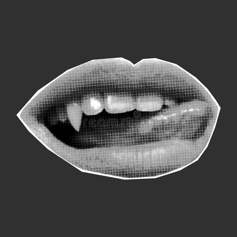 Punk Collage Element in Y2K Style, Retro Halftone Magazine Picture ...