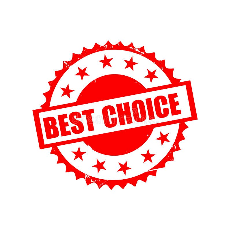 Red Grunge Vector Best Choice Stamp with Star Accents Stock Vector ...