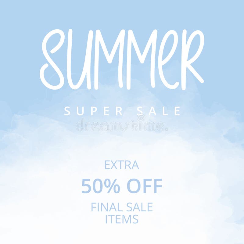 Summer Sale Discount Banner for Social Media Post, Mobile App, Internet ...
