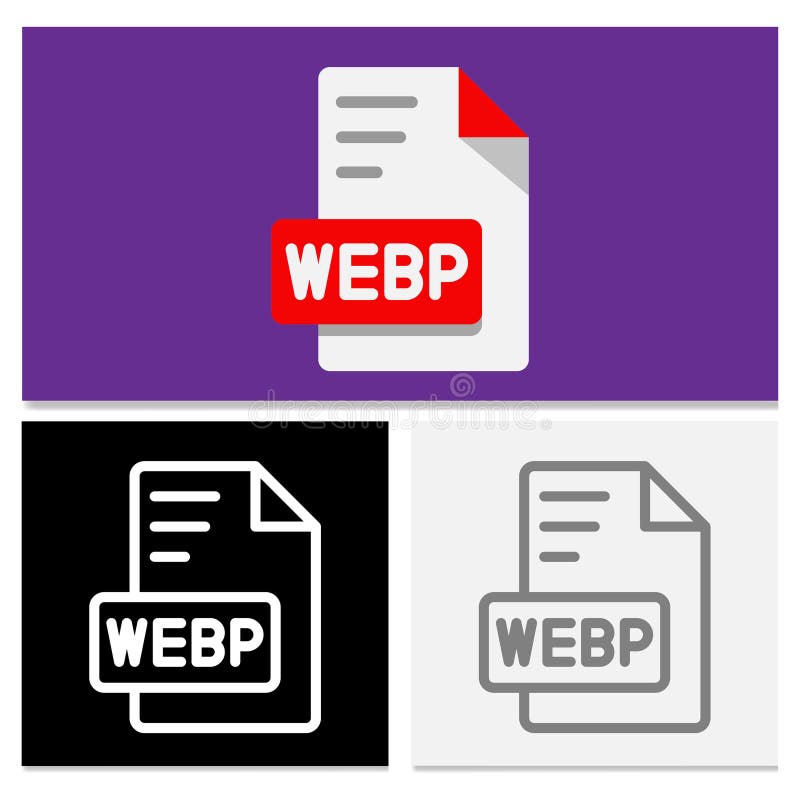 Webp Document File Format. Flat Icon File Type that Can Be Changed As ...