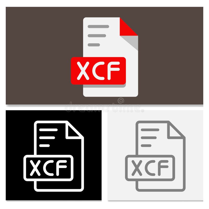 Xcf Document File Format. Minimalist Flat File Type Icon for a Simple ...