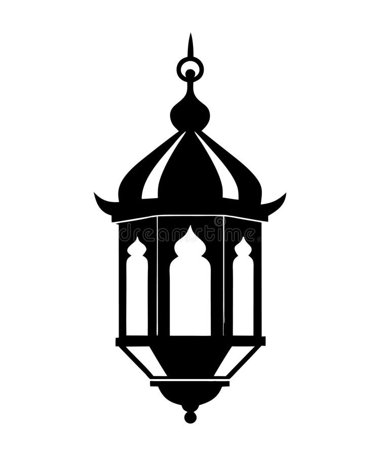 Islamic Lanterns Illustration Design, Islamic Silhouette Decoration ...